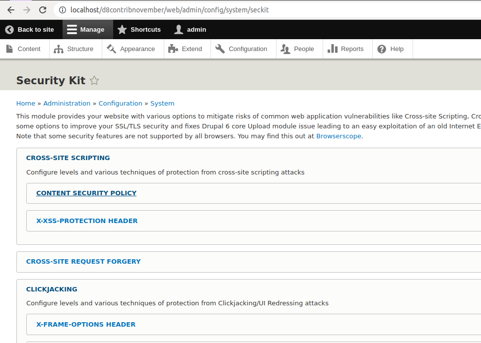 Settings admin page broken [#3231271] | Drupal.org